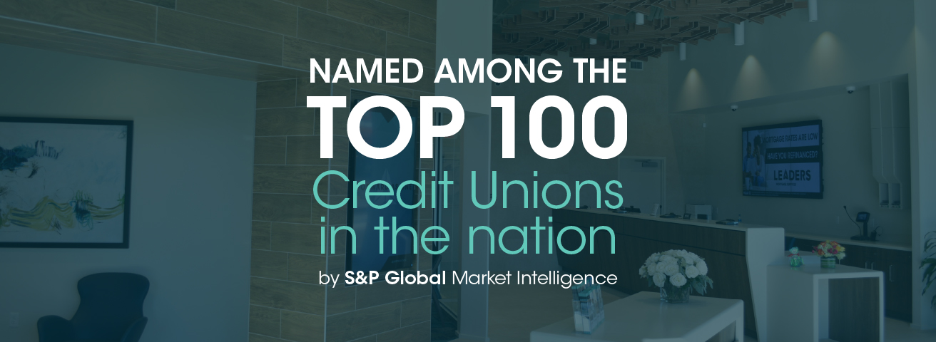 Leaders Credit Union Named Among Top 100 Credit Unions Nationwide
